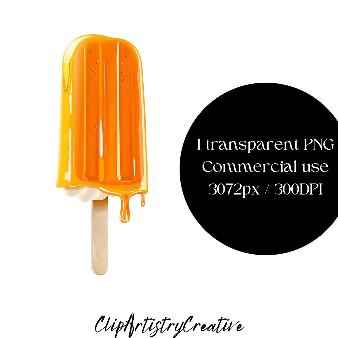 Orange Creamsicle Orange Split Clipart PNG Image Illustration Instant ...