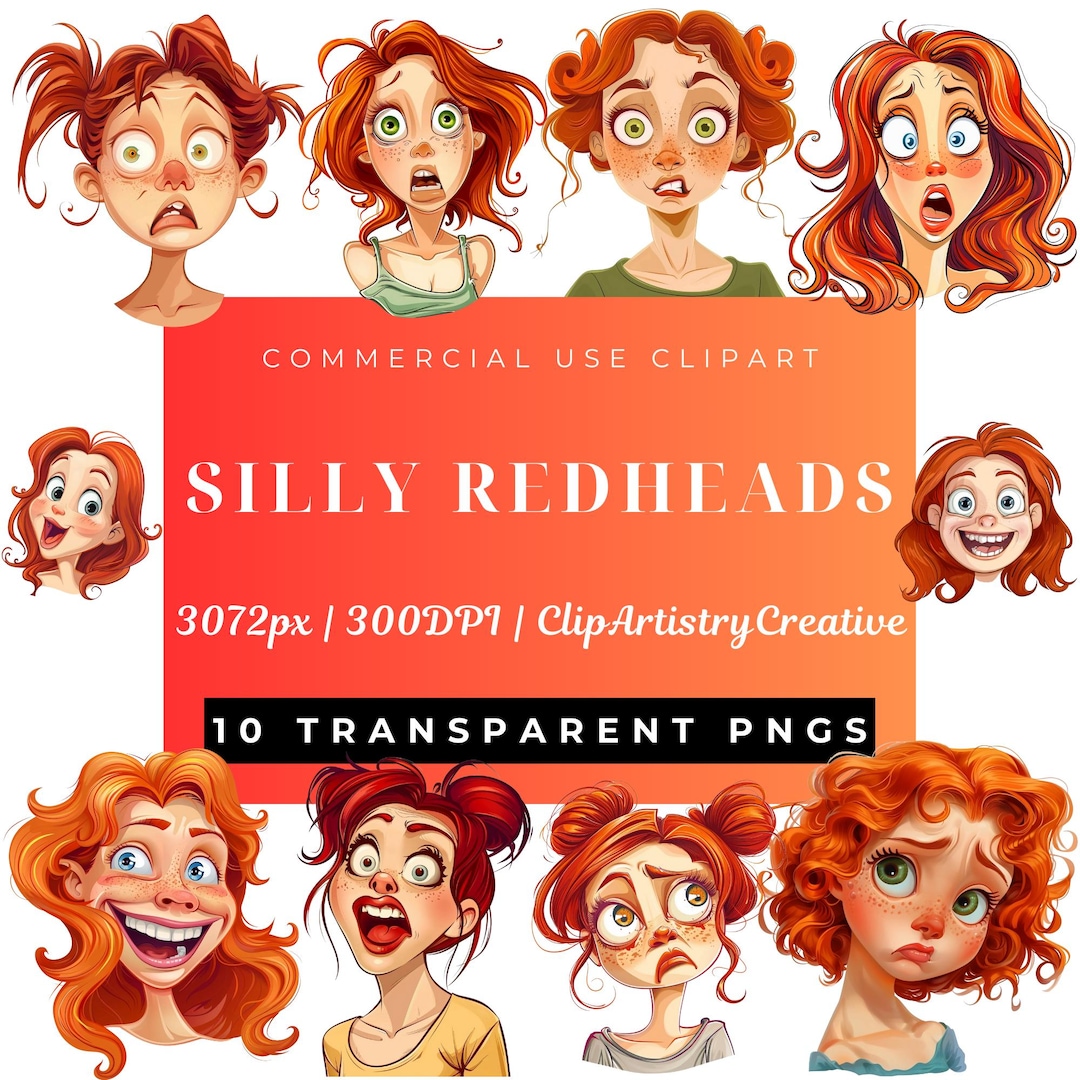 Silly Redheads Silly Girls Silly Lady Crazy Girls Quirky Girls Clipart ...