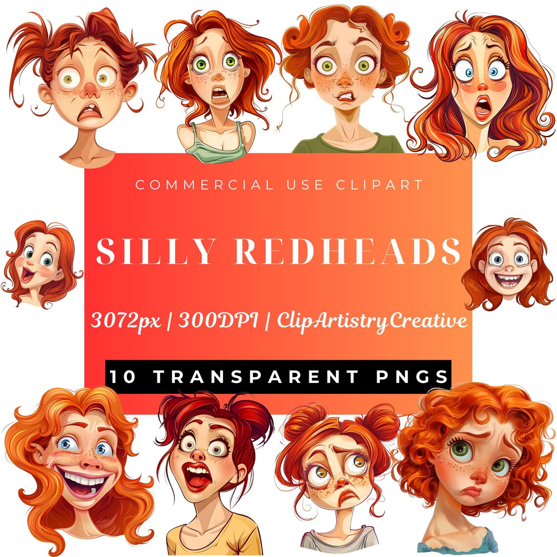 Silly Redheads Silly Girls Silly Lady Crazy Girls Quirky Girls Clipart ...
