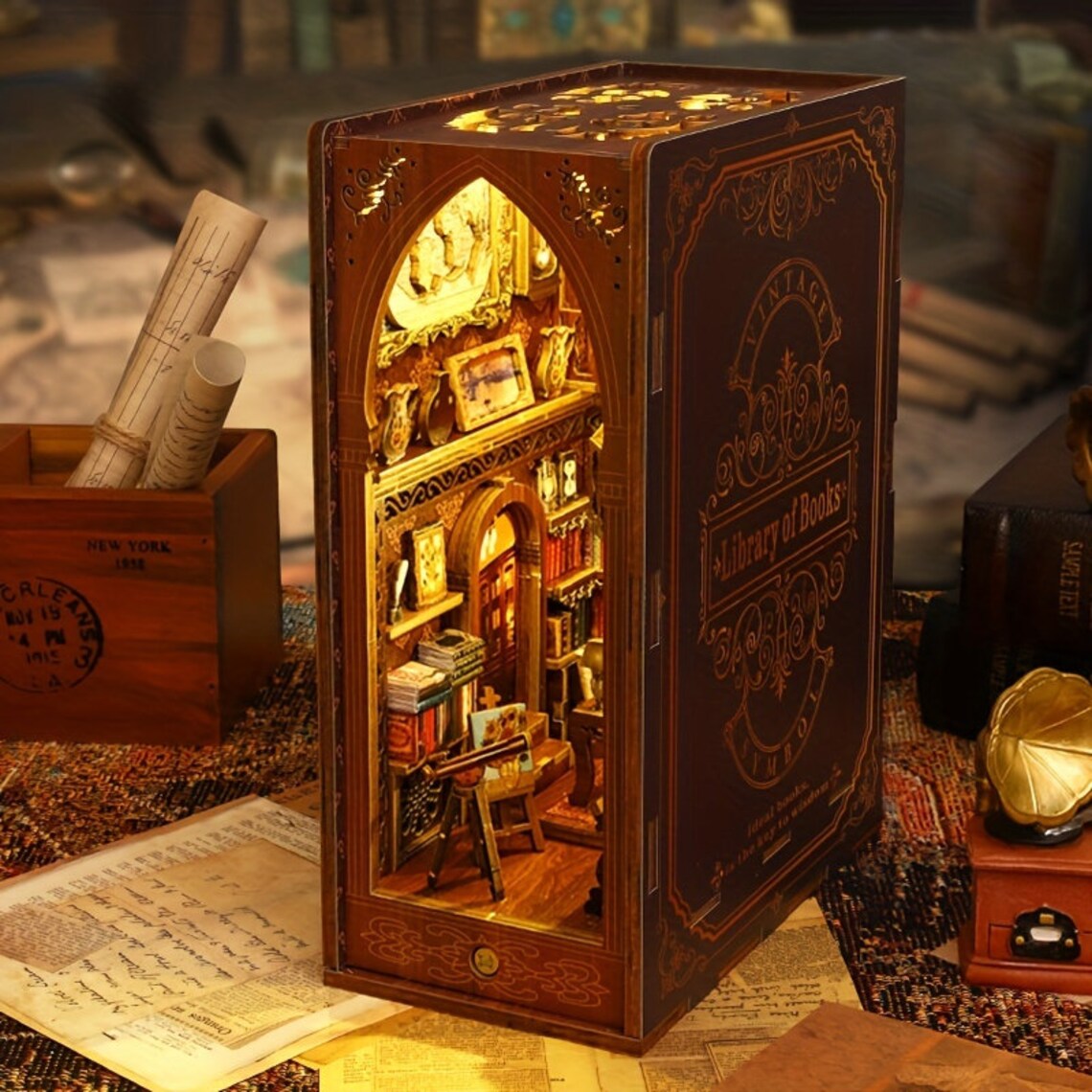 A Single DIY Book Nook Kit, a Tiny Model House for Adults to Build, and a 3D Wooden Puzzle ...