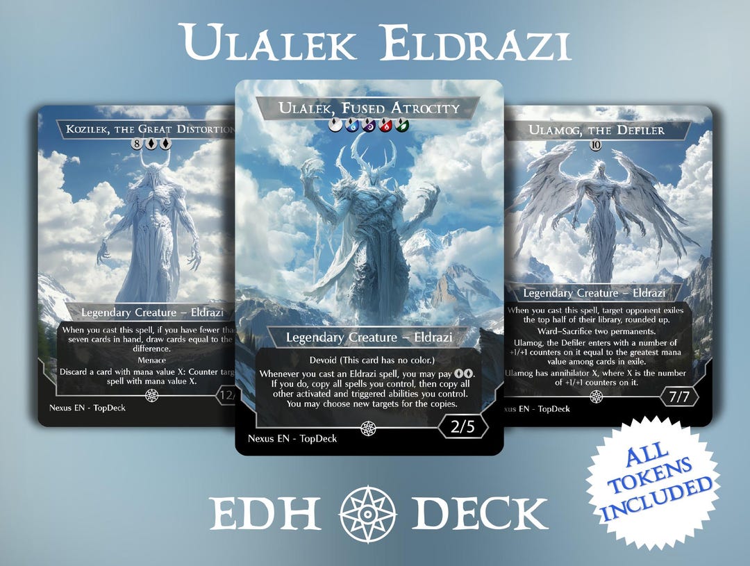 Ulalek Eldrazi - Commander EDH Deck - With Tokens - MTG Full Proxy Deck, Altered Cards Cedh - Etsy