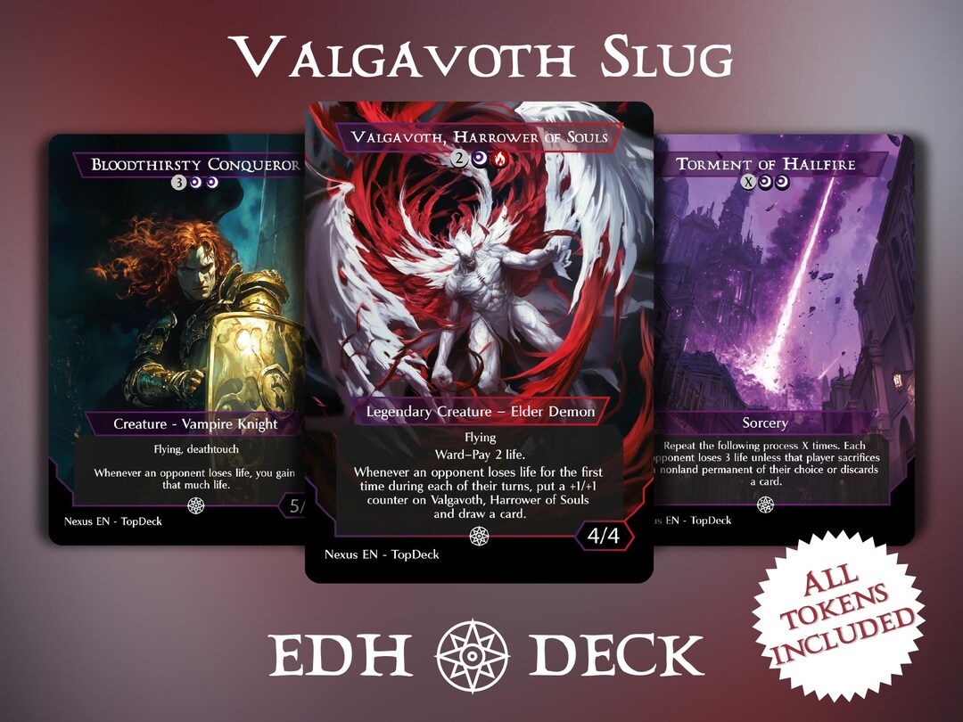 Valgavoth Slug - Commander EDH Deck - With Tokens - MTG Full Proxy Deck ...