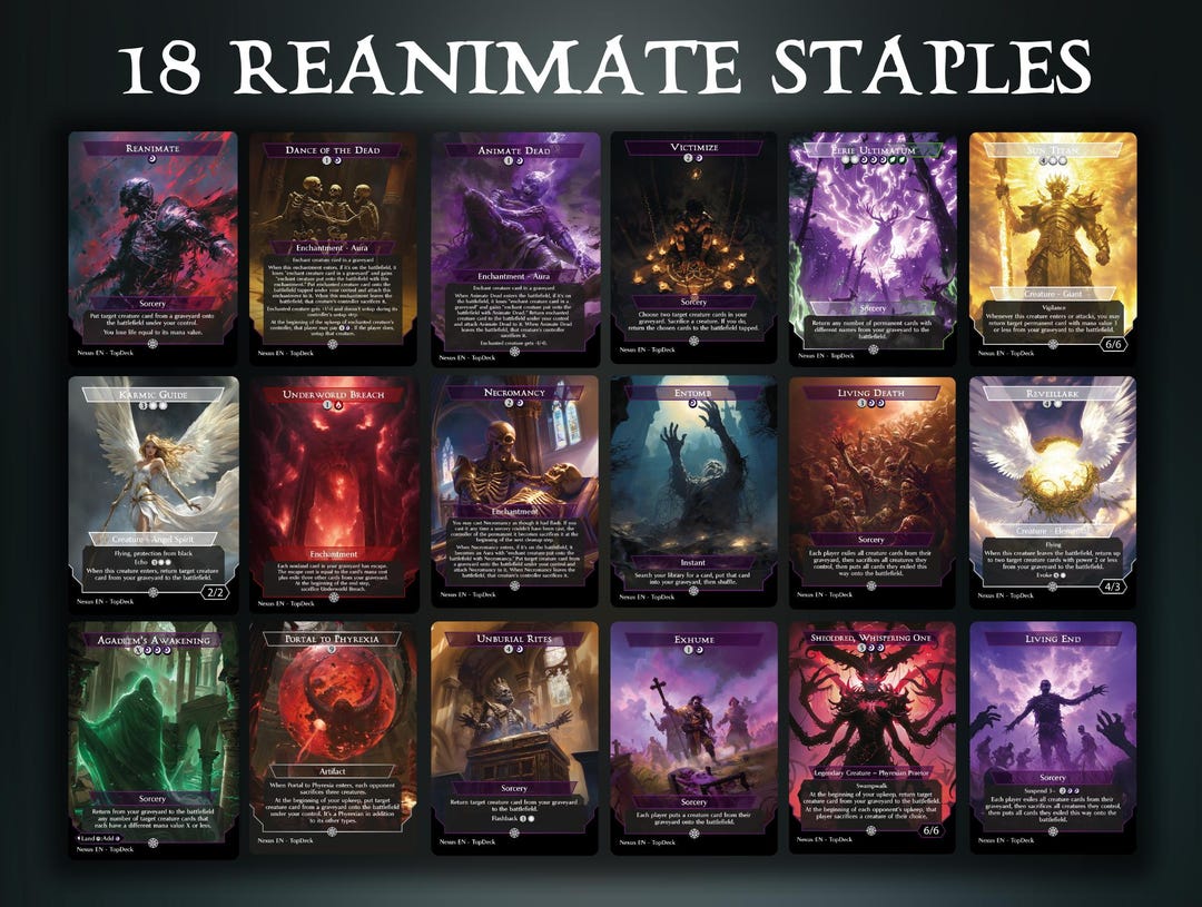 Reanimate Staple (A) 18 Cards Bundle - Commander EDH Reanimate Staple ...