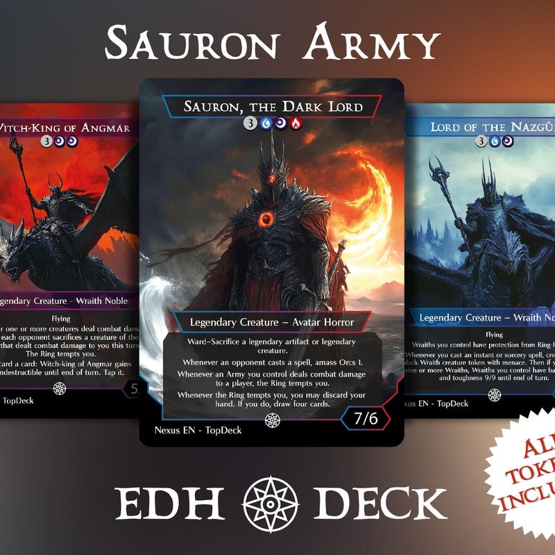 Mtg Sauron Proxy Commander Deck - Etsy