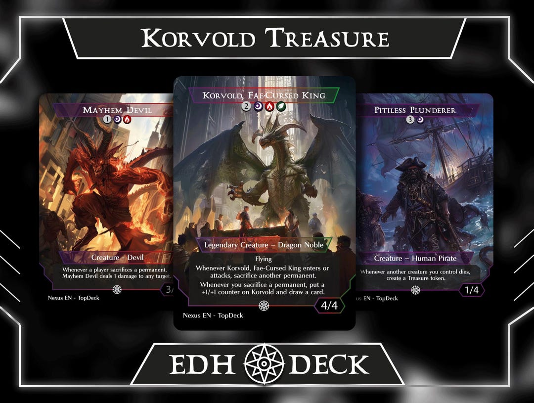 Korvold Treasure Commander EDH Deck MTG Proxy Cards, Premium Custom Magic Cedh - Etsy