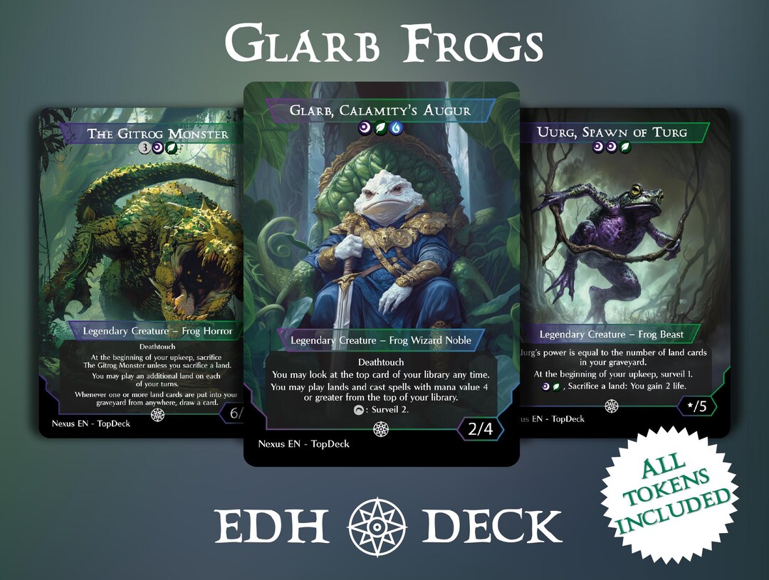 Glarb Frogs - Commander EDH Deck - With Tokens - MTG Full Proxy Deck ...
