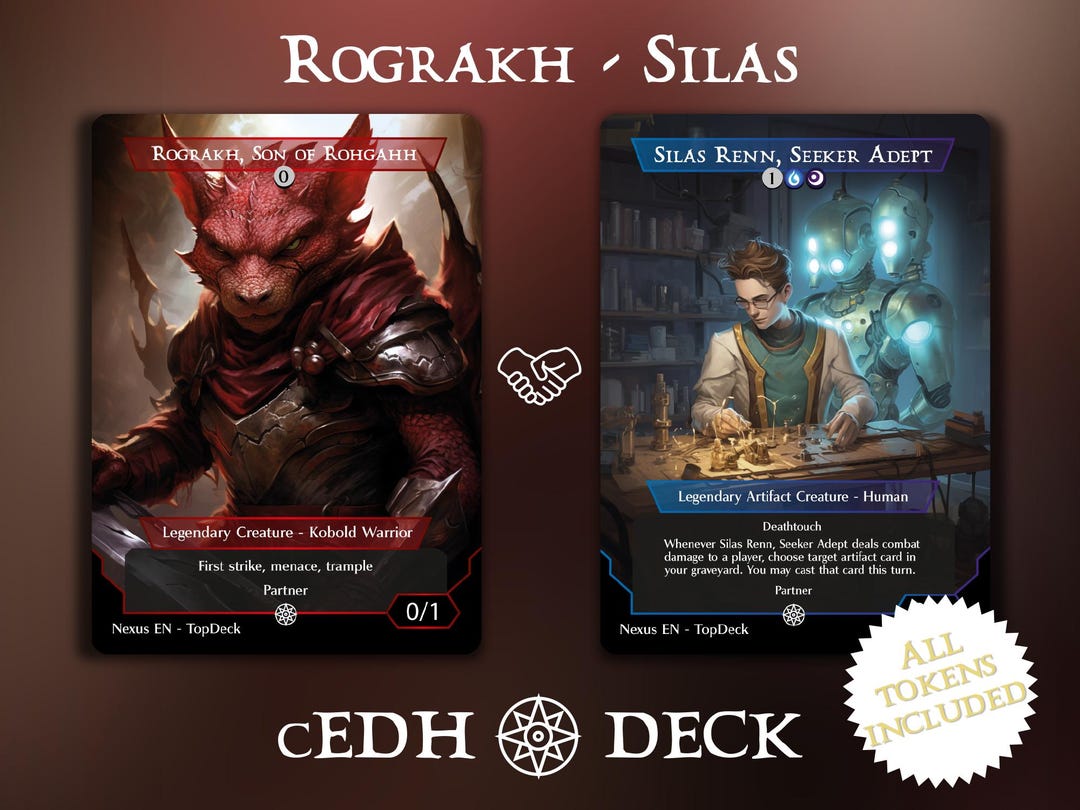 Rograkh Silas Cedh Partners - Commander EDH Deck - With Tokens - MTG ...