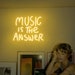 Music is the Answer Neon Sign, Music Wall Sign, Bedroom Dorm Decor ...