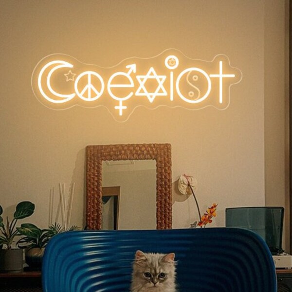 Neon Peace Sign - Etsy