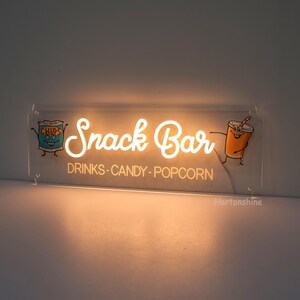 Snack Bar Neon LED Light, for Gourmet Shop Decor ,fast Food Coffee Shop ...
