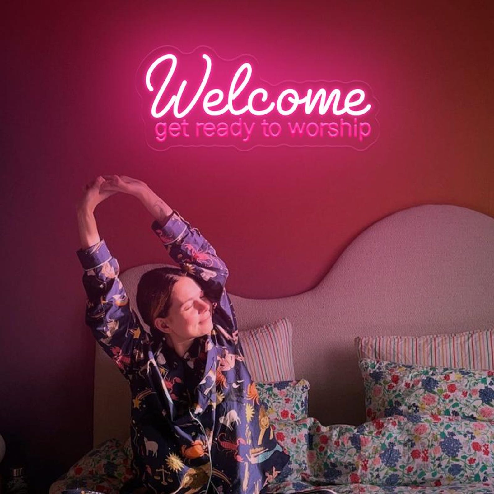 Welcome Get Ready to Worship Neon Sign, Worship Church Neon Light ...