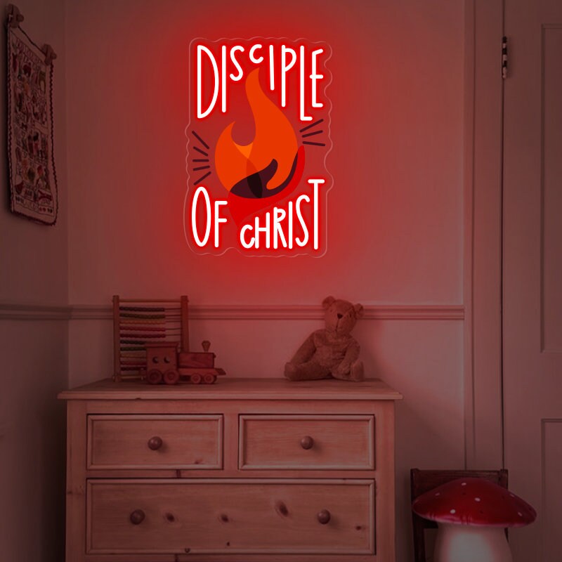 A Disciple of Christ Neon Sign, Jesus Neon Light, Bedroom Neon, LDS ...