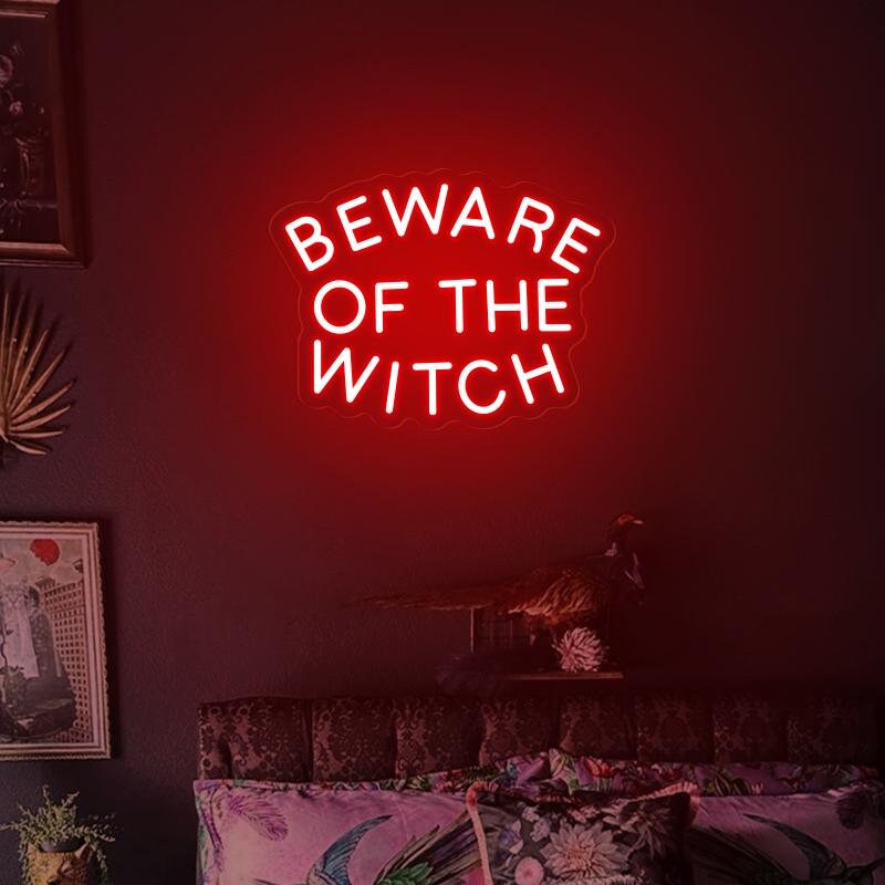 Beware of the Witch Neon Sign, Handmade Led Sign, Halloween Gifts ...