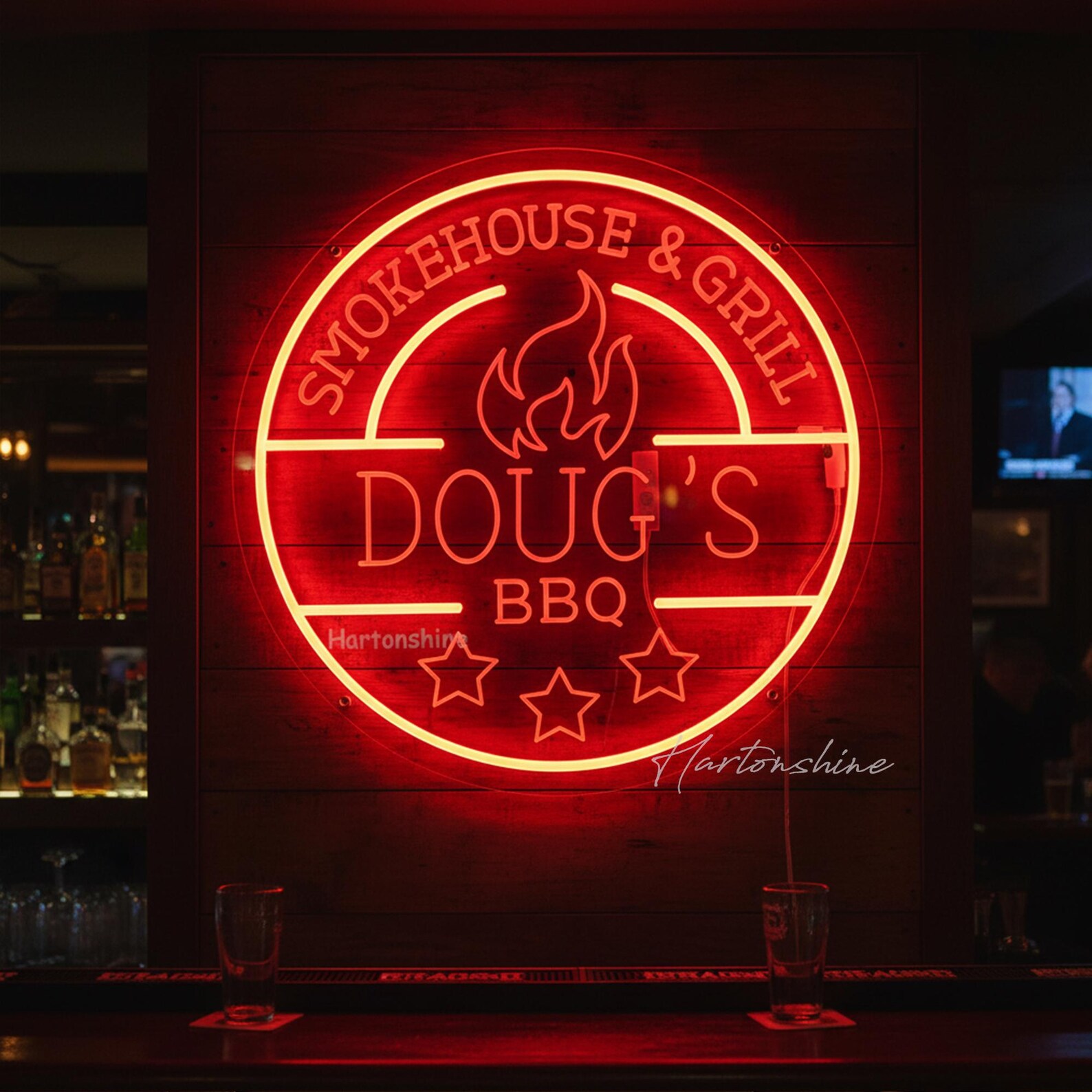 Personalized BBQ Neon Signs, Barbecue Neon Lights, Bar Party Wall Decor ...