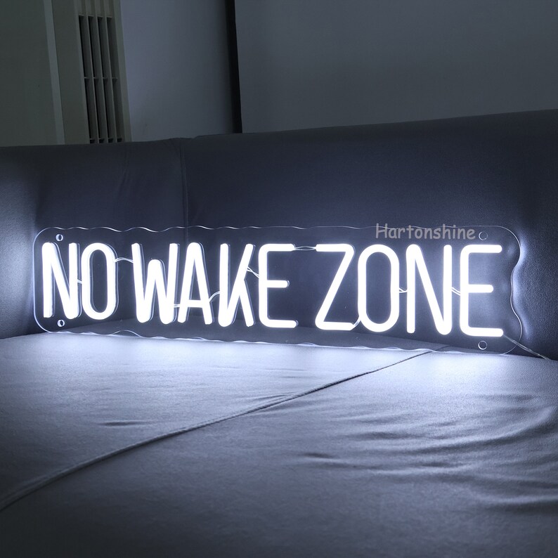 NO WAKE ZONE Neon Sign, Vintage Wall Sign, Beach Led Neon Sign, Lake ...