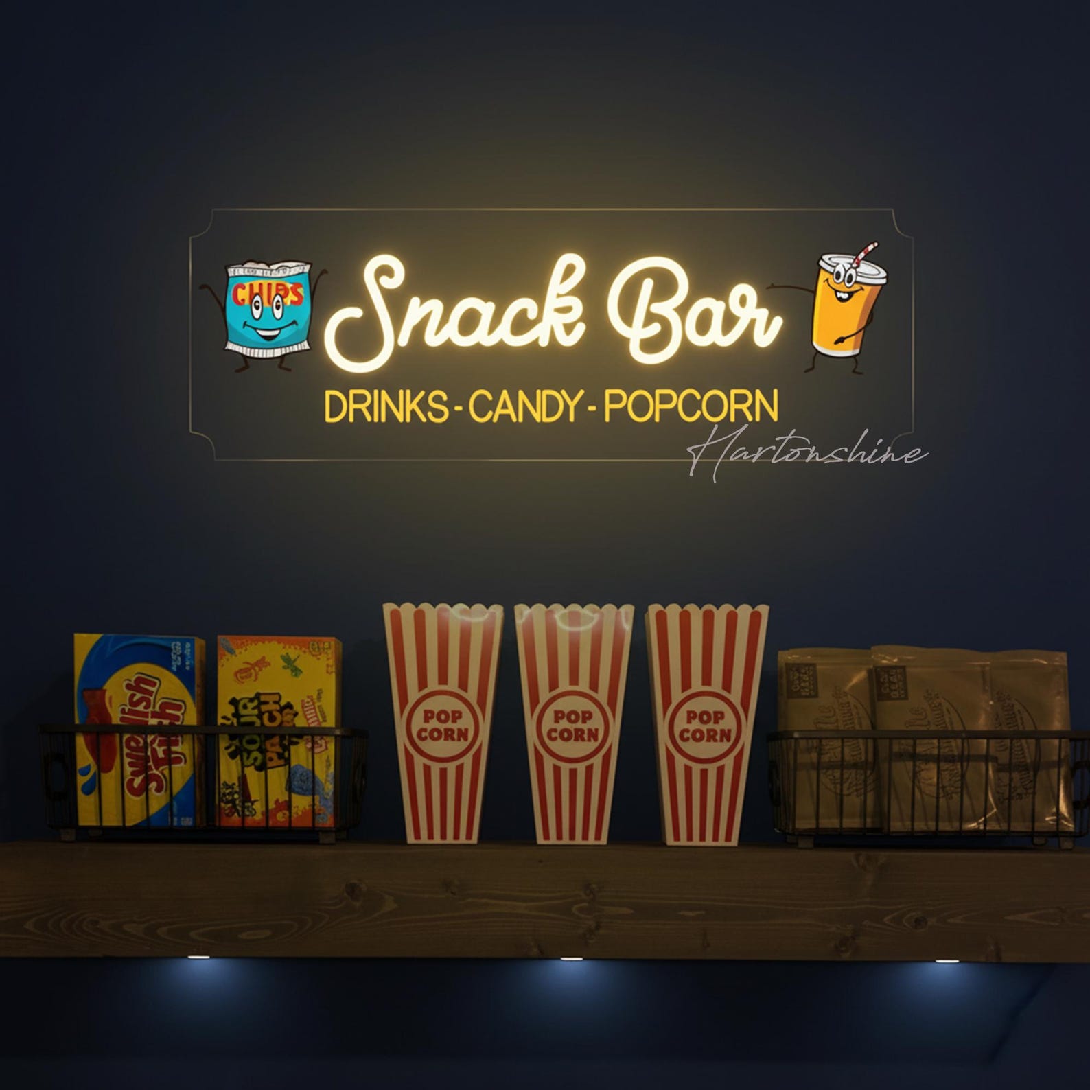 Snack Bar Neon LED Light, for Gourmet Shop Decor ,fast Food Coffee Shop ...