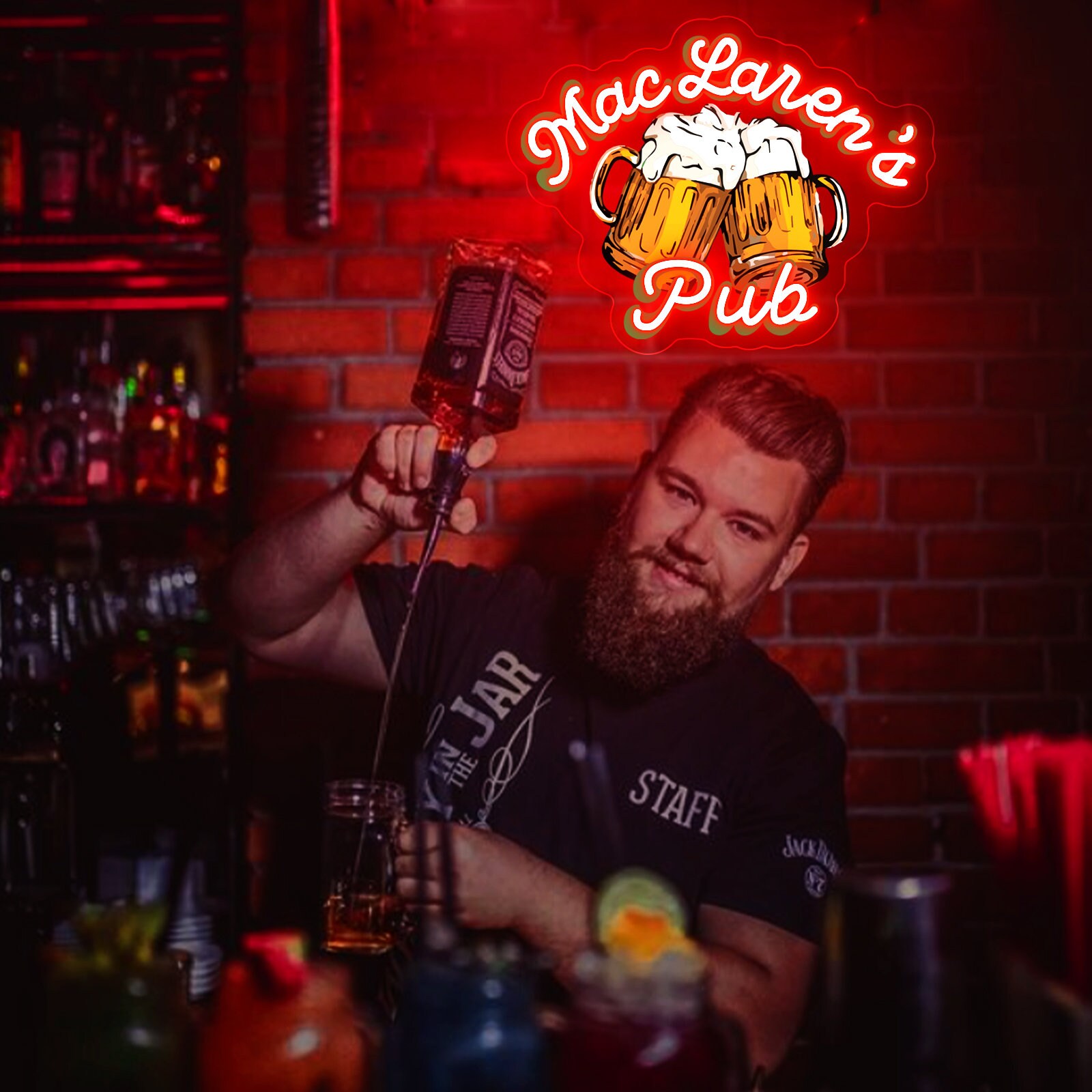 Maclaren's Pub Neon Sign, Logo Inspired on TV Show Neon, LED Light ...