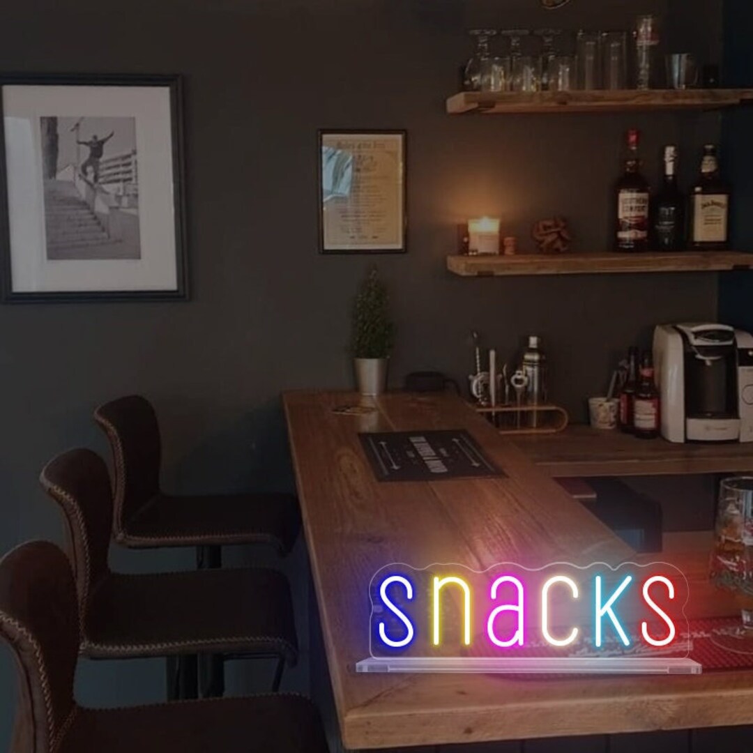Snacks Neon Sign, Snacks Led Signs, Snacks Wall Led Lights, Snacks Led ...