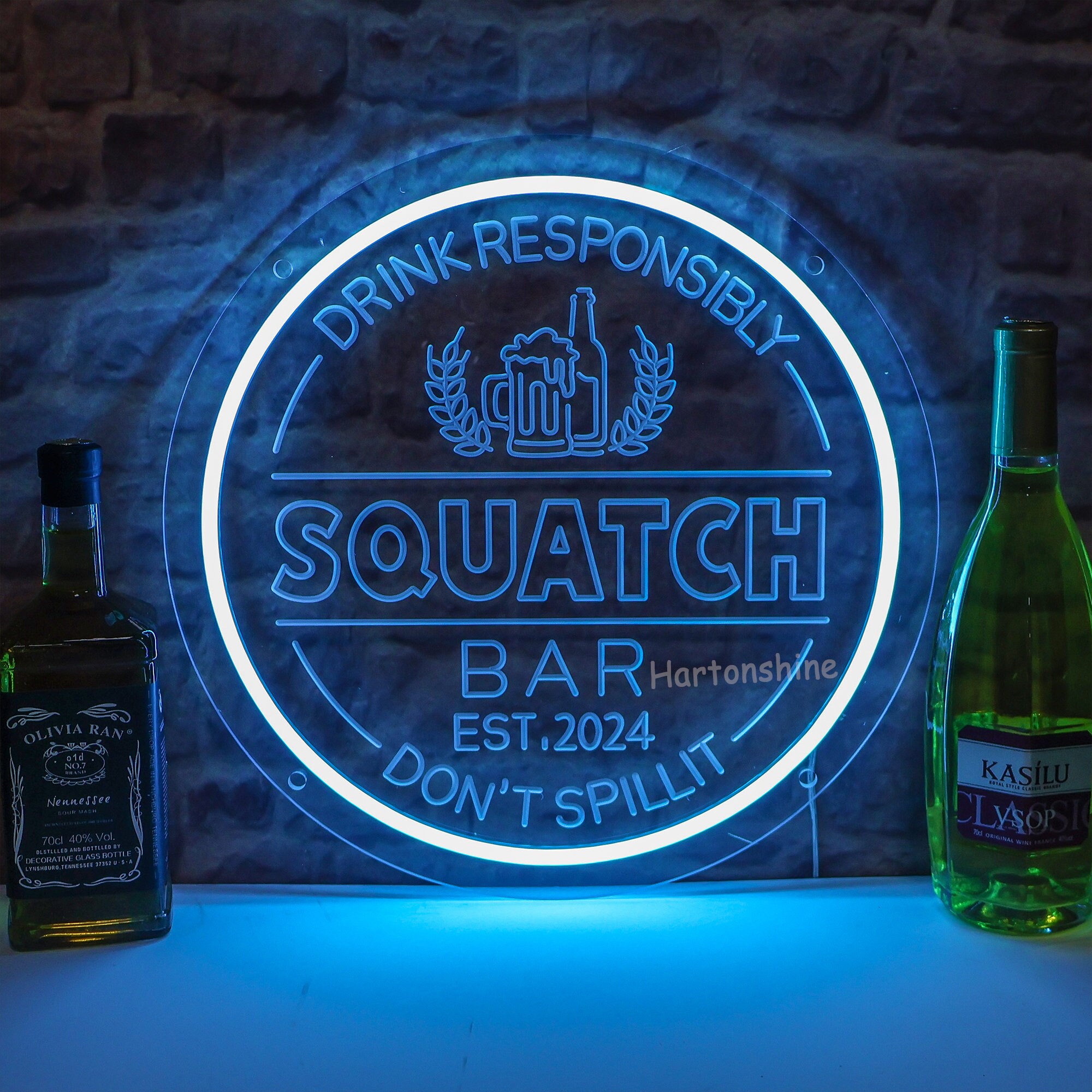 Personalized Neon Sign, Custom Bar Neon, Man Cave Neon Light, Whiskey ...