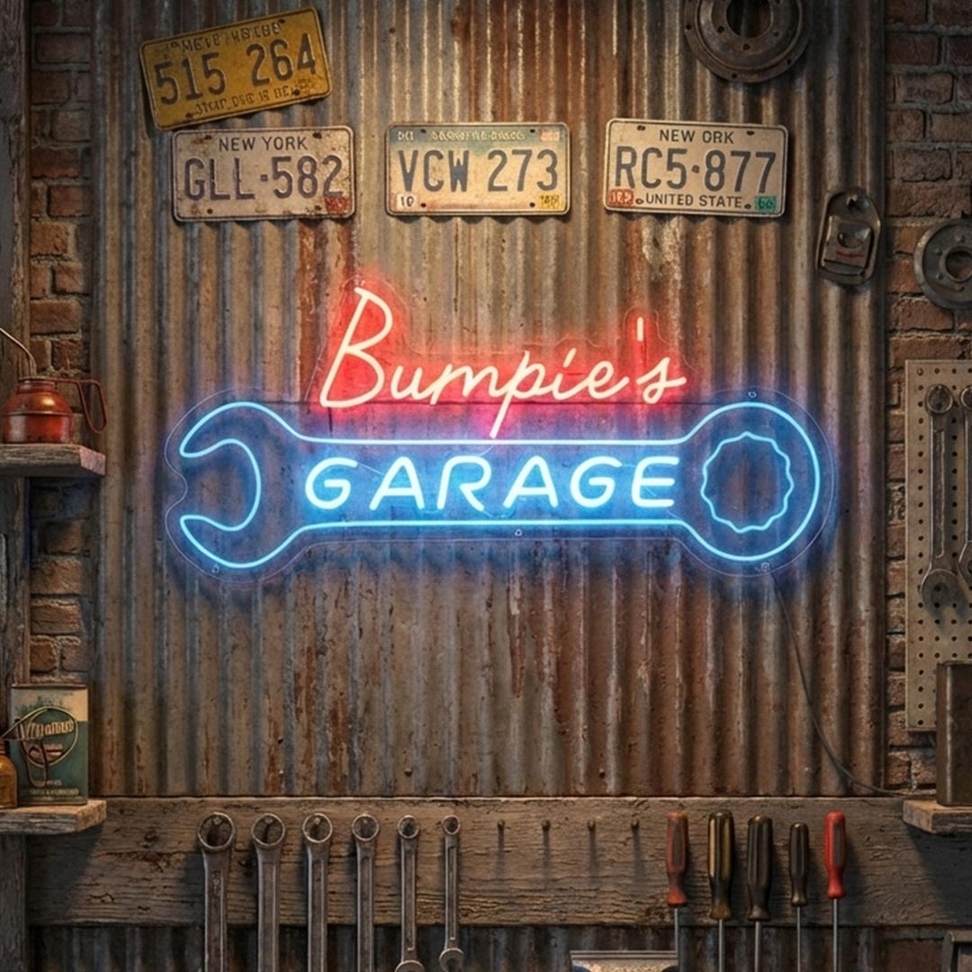 Custom Garage Neon Sign, Personalized Man Cave Decor - Etsy