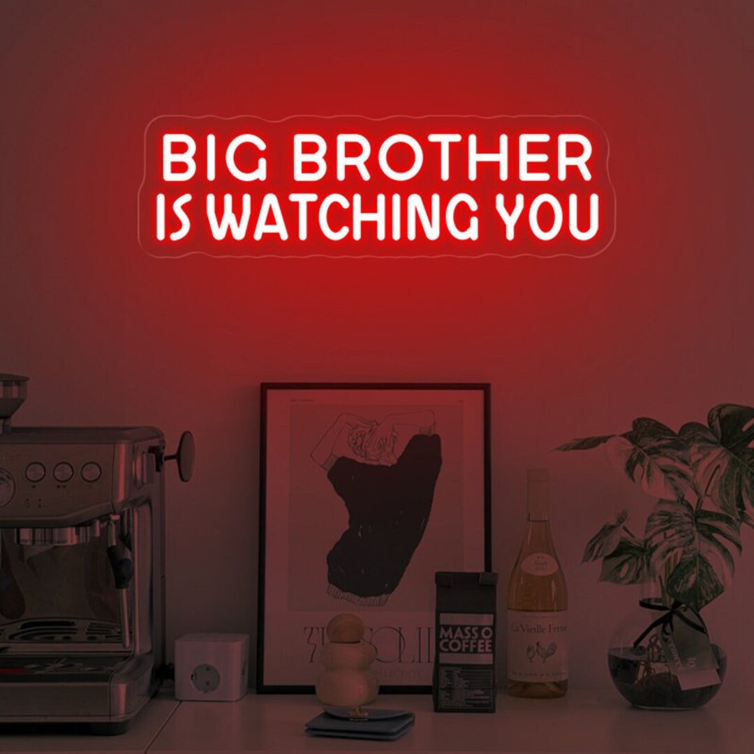 Big Brother is Watching You Led Neon Sign, Vintage Retro Cool Gift for ...