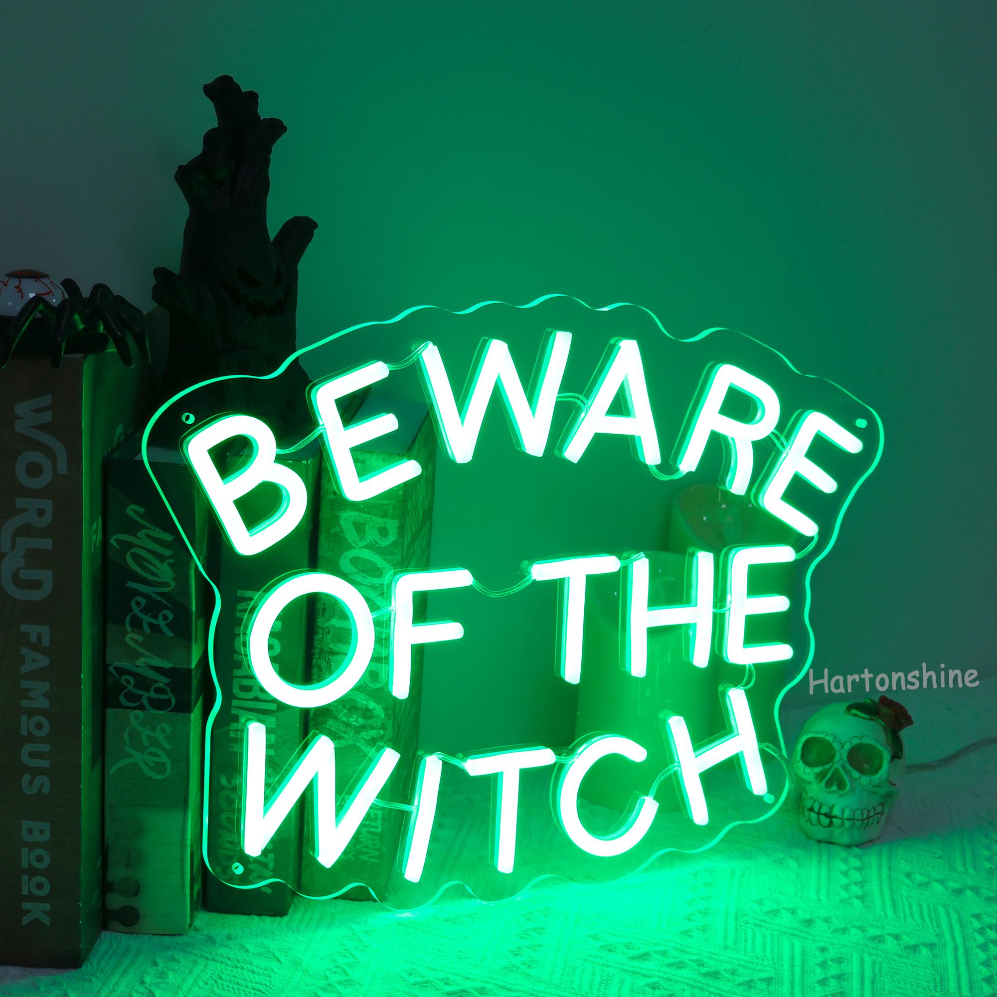 Beware of the Witch Neon Sign, Handmade Led Sign, Halloween Gifts ...