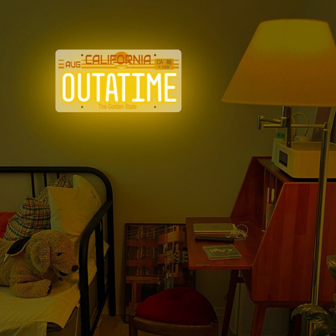 OUTATIME Neon Sign, Back to the Future Inspired Neon, Birthday Gift ...