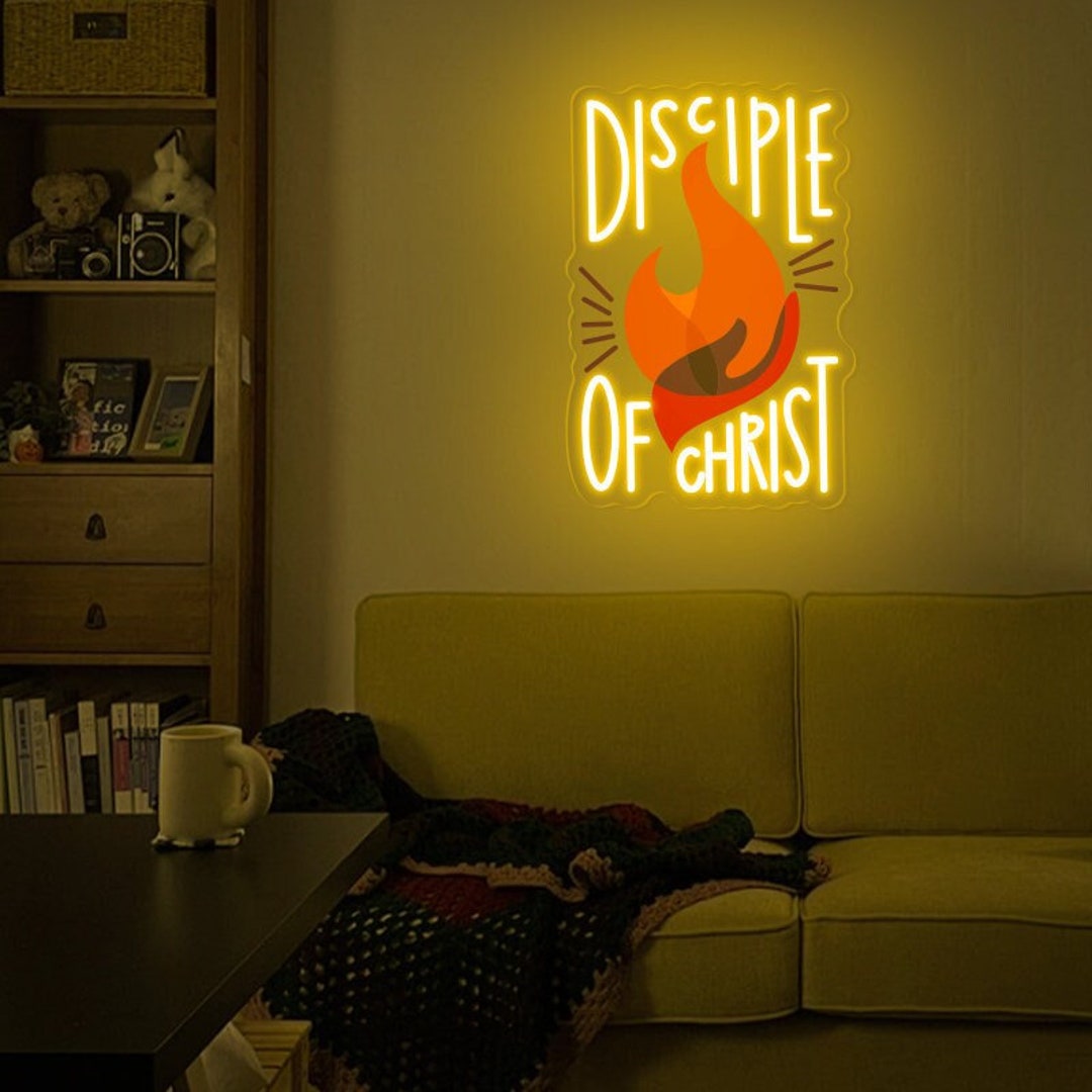 A Disciple of Christ Neon Sign, Jesus Neon Light, Bedroom Neon, LDS ...
