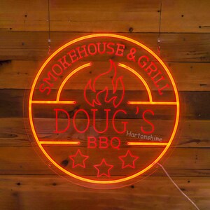 Personalized BBQ Neon Signs, Barbecue Neon Lights, Bar Party Wall Decor ...