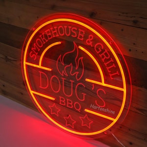 Personalized BBQ Neon Signs, Barbecue Neon Lights, Bar Party Wall Decor ...