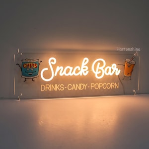 Snack Bar Neon LED Light, for Gourmet Shop Decor ,fast Food Coffee Shop ...
