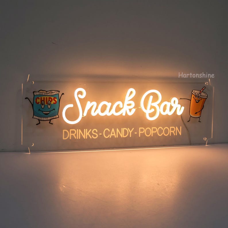 Snack Bar Neon LED Light, for Gourmet Shop Decor ,fast Food Coffee Shop ...