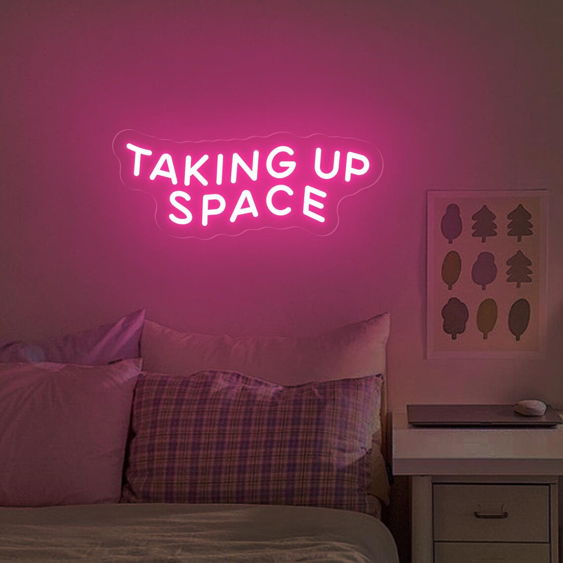 Take up Space Neon Sign, Positive Funky Neon Light, Inspirational ...