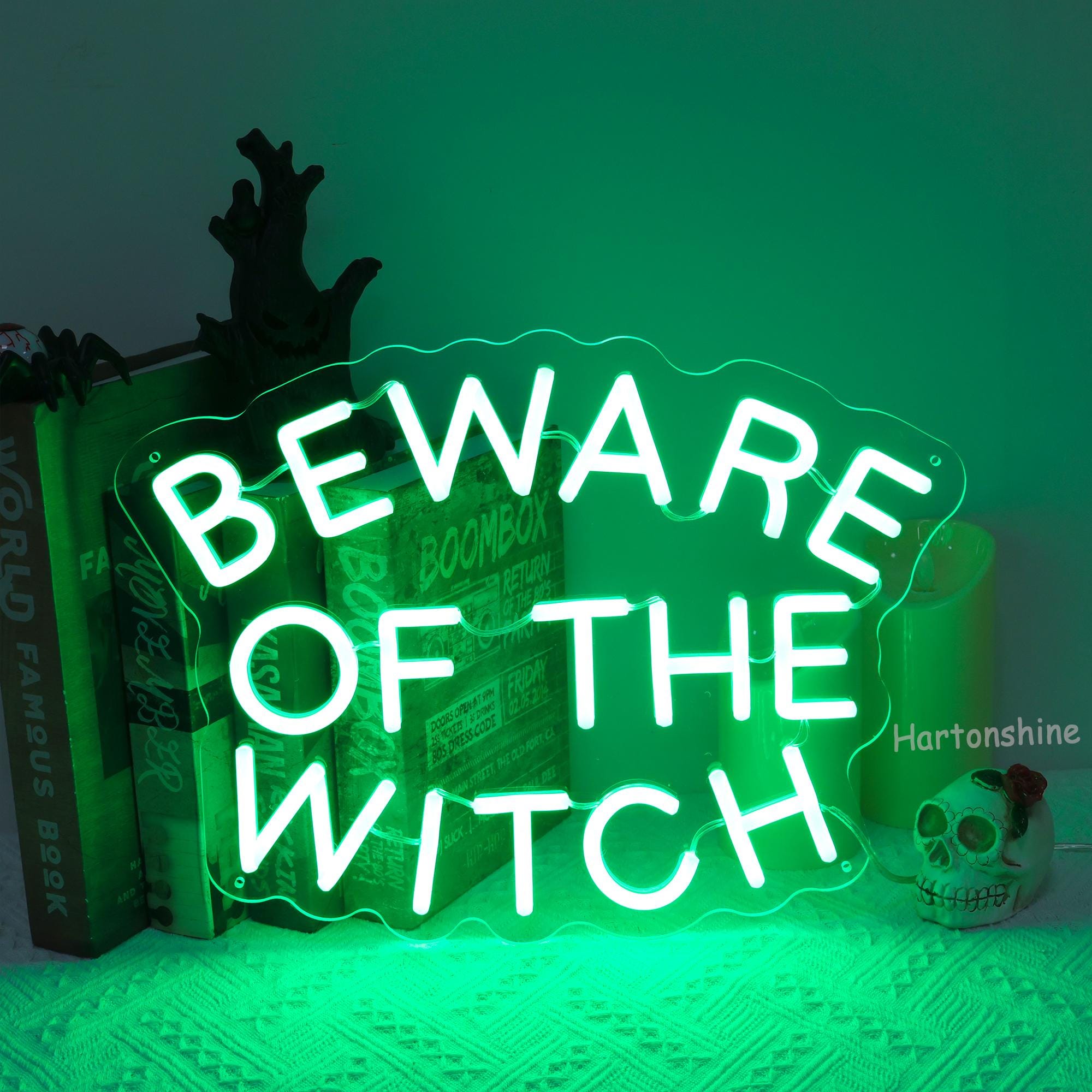 Beware of the Witch Neon Sign, Handmade Led Sign, Halloween Gifts ...