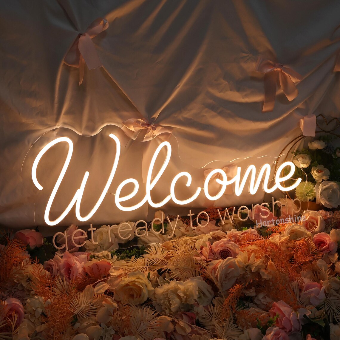 Welcome Get Ready to Worship Neon Sign, Worship Church Neon Light ...
