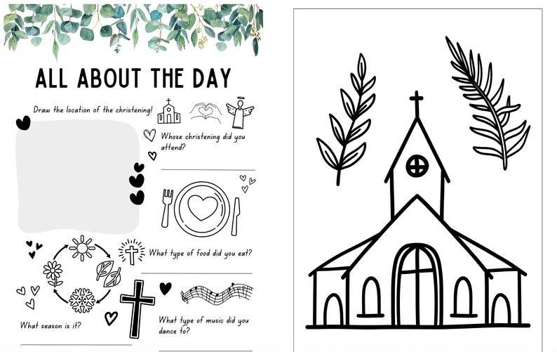 Christening Activity Booklet - Etsy
