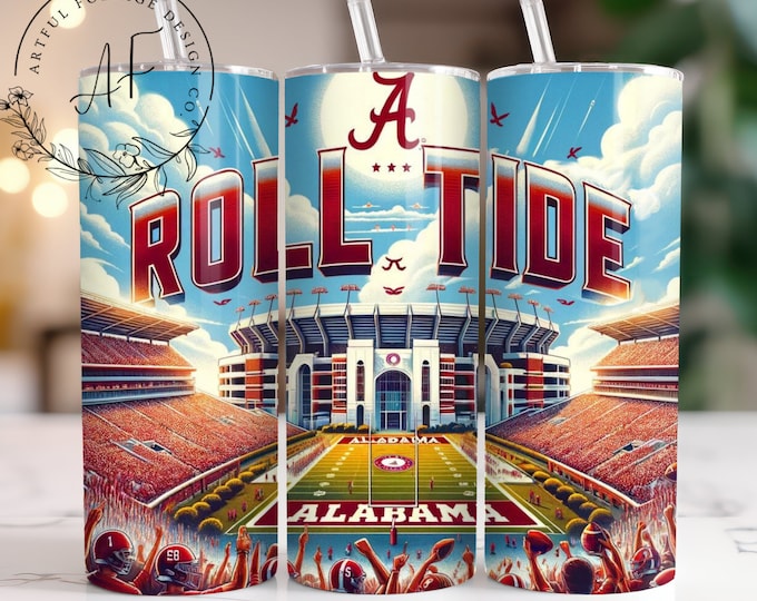 Alabama Crimson Tide, Roll Tide Tumbler, Fan Favorite Tumbler, Alabama ...