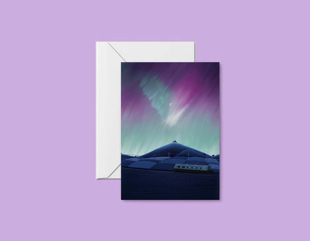 Northern Lights Greeting Card - Etsy UK