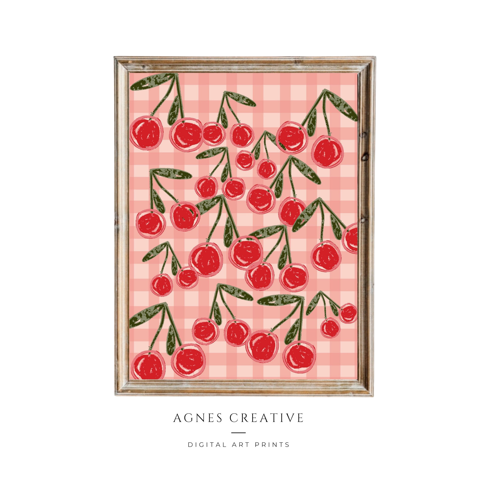 Cherry Print Printable Digital Download Abstract Cherry Printable ...