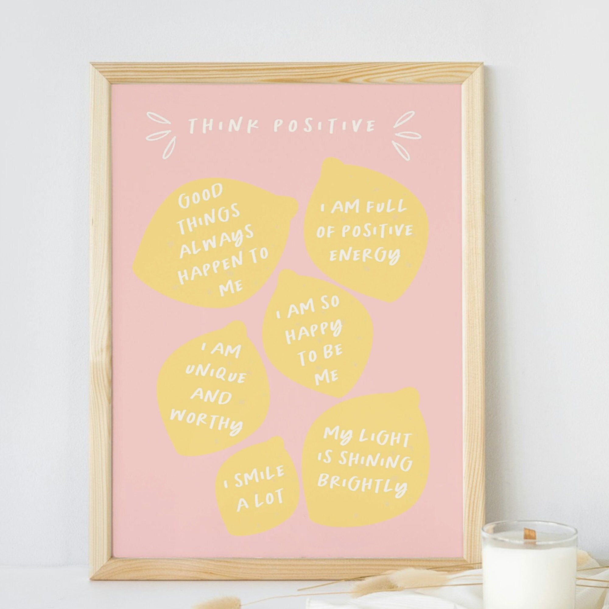 Think Positive Printable Printable Digital Download Positive ...