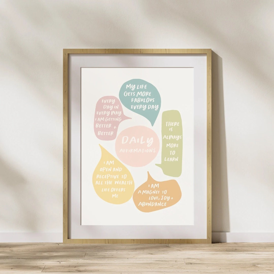 Daily Affirmation Printable | Printable Digital Download | Positive ...