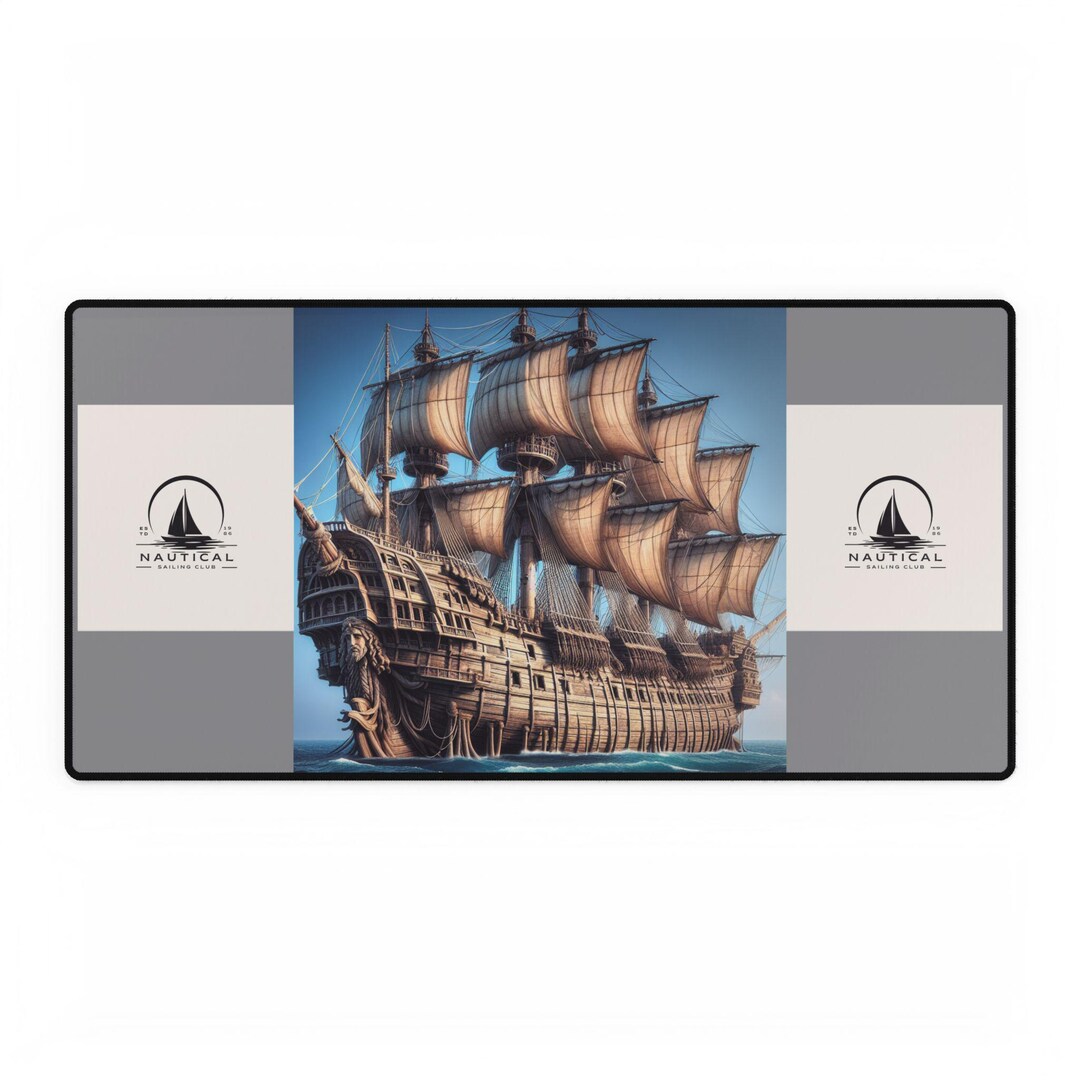 Nautical Desk Mat for Home Office, Ocean Theme Work Surface, Pirate ...