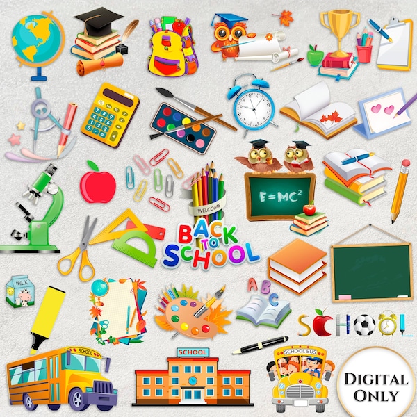 School Clip Art - Etsy