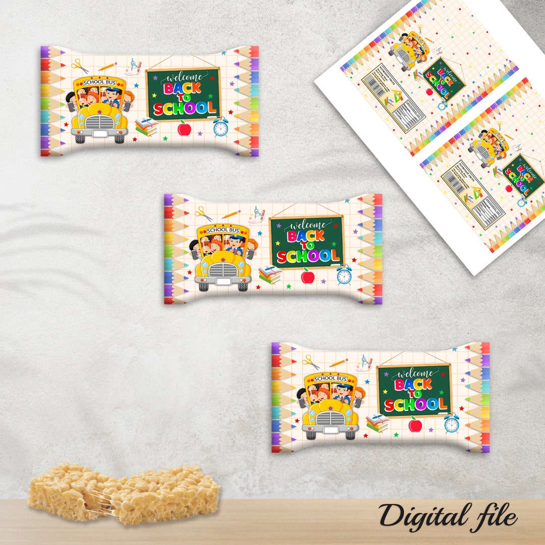 Back to School Rice Krispies Treat Label, Back to School Rice Krispy ...