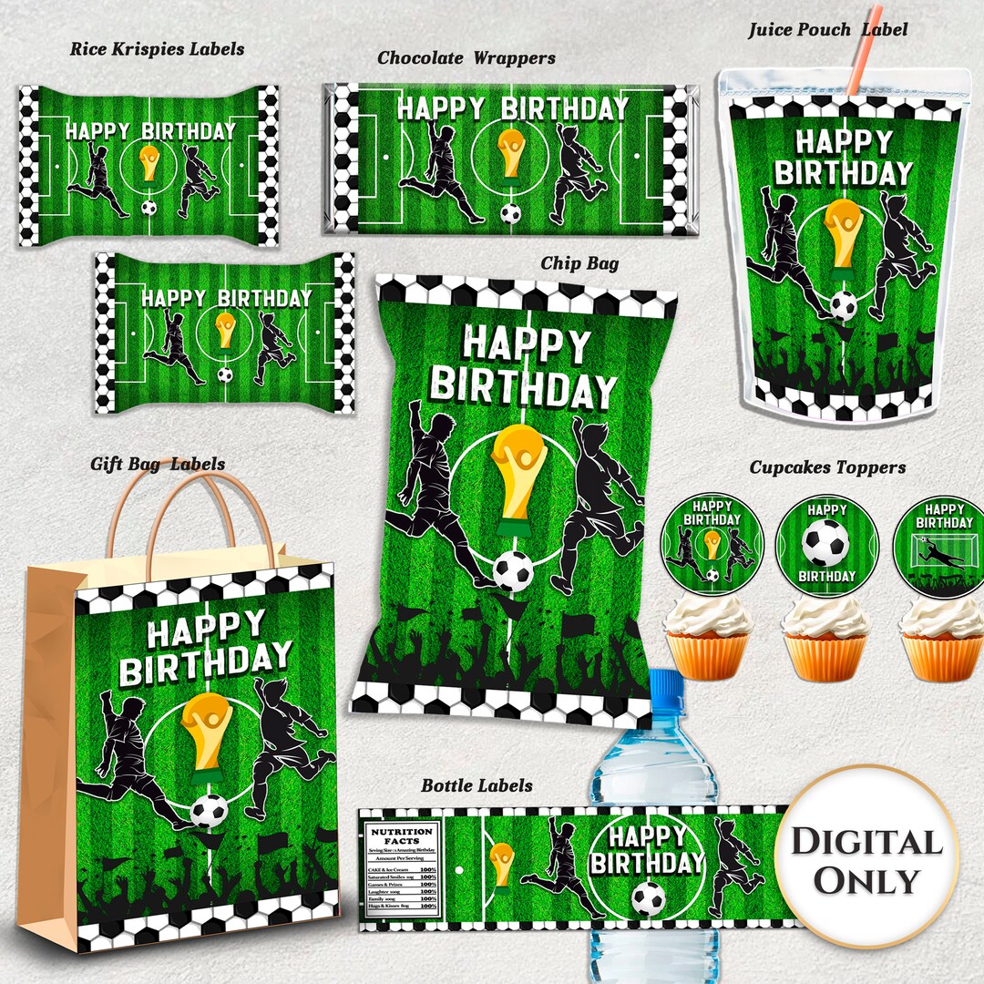 Soccer Party Kit Digital, Soccer Birthday Bundle, Soccer Party Set ...