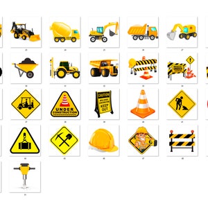 Construction Clipart, Trucks Clipart, Crane Clipart, Construction PNG ...