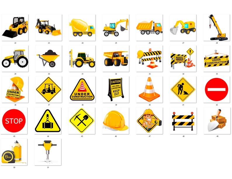 Construction Clipart, Trucks Clipart, Crane Clipart, Construction PNG ...