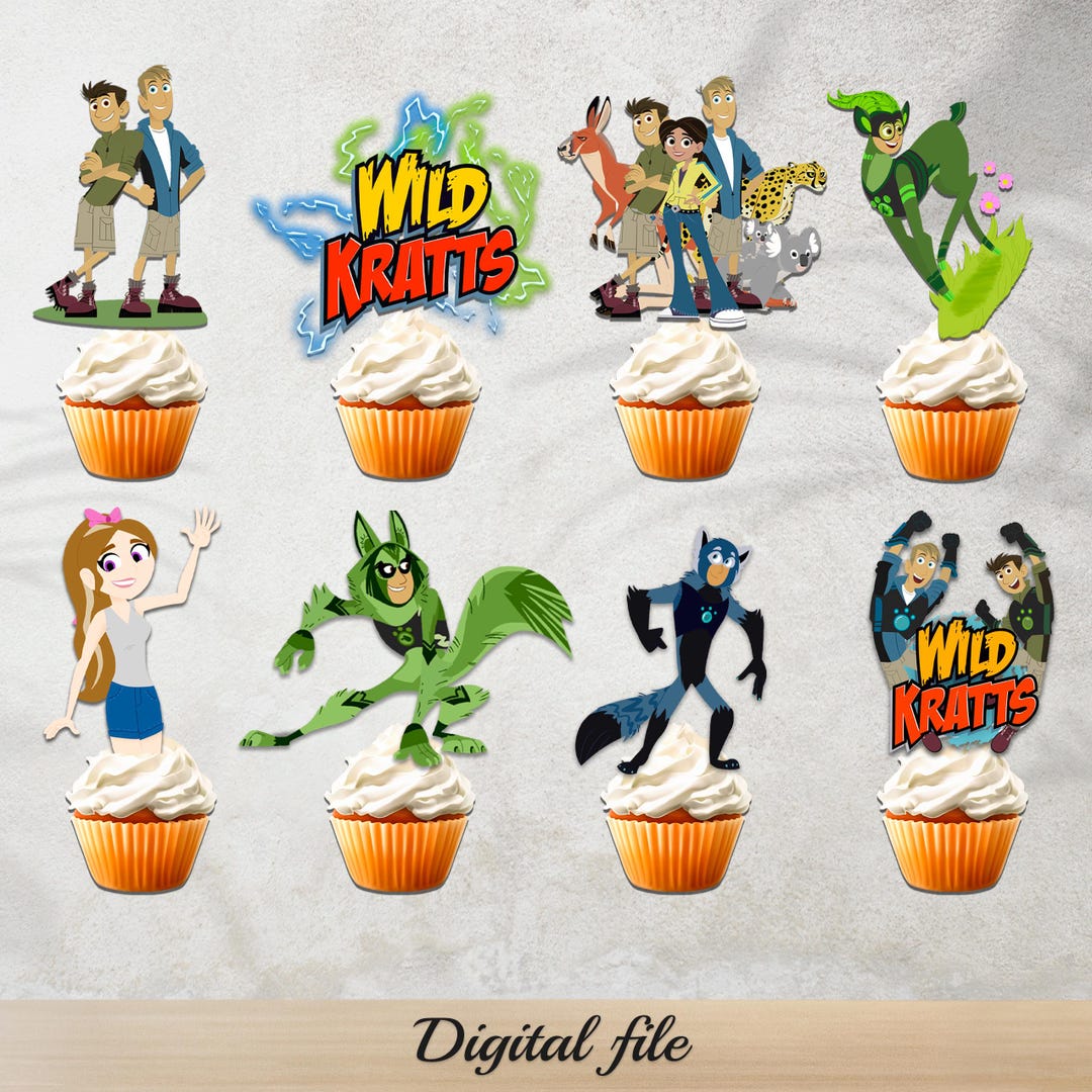 Wild Kratts Toppers, Wild Kratts Party Cupcakes Topper, Wild Kratts ...