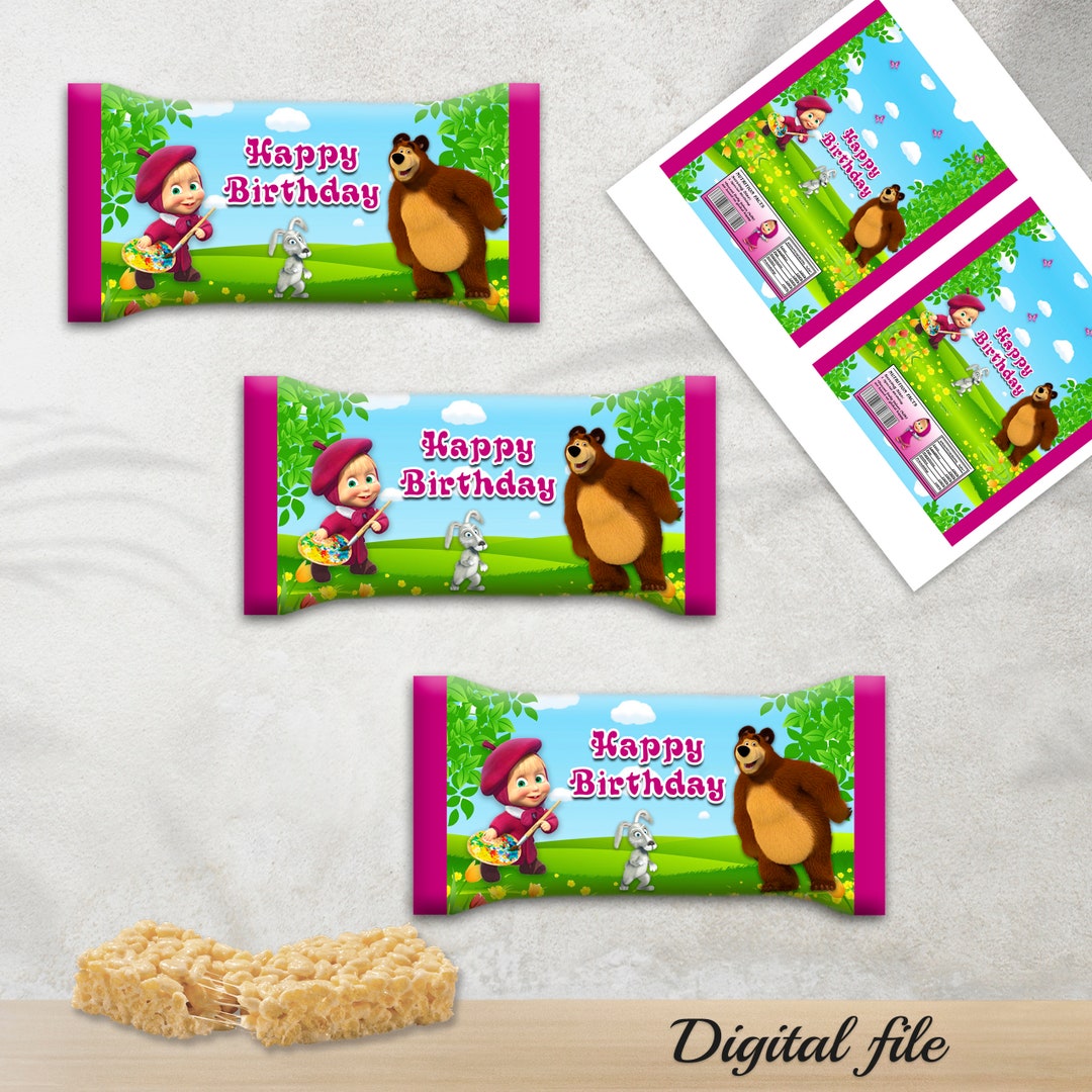 Masha y el Oso Rice Krispies Etiquetas, Masha y el Oso Rice Krispy ...