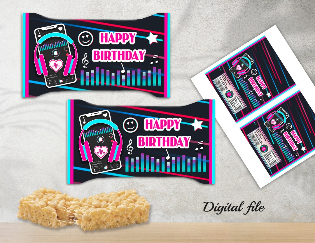 Musical Rice Krispies Treat Labels, Musical Birthday Party, Musical ...